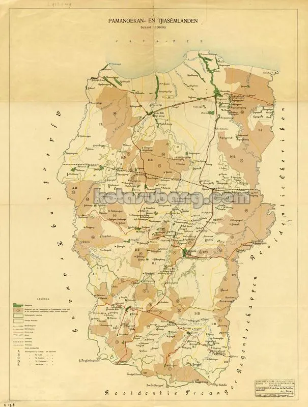 Menyimak Peta Tua Subang Jaman P & T Land - KOTASUBANG.com